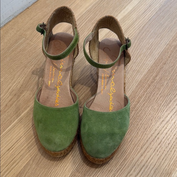 Gaimo | Shoes | Green Espadrille Wedge Sandals | Poshmark